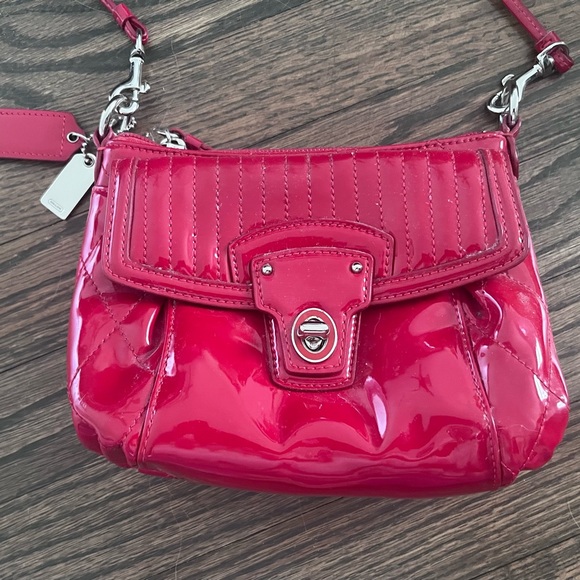 Coach | Bags | Coach Red Patent Leather Crossbody Bag | Poshmark